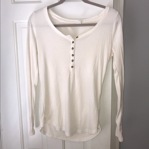 Old Navy | Tops | Plain White Flannel | Poshmark